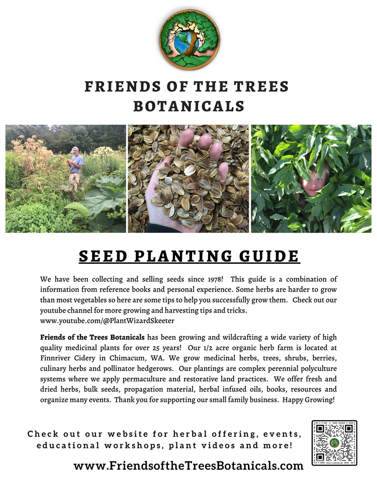 Seed Planting Guide – Friends of the Trees Botanicals